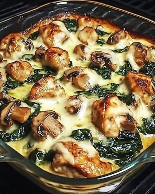 CHICKEN SPINACH AND MUSHROOM LOW CARB OVEN DISH – best-recipes