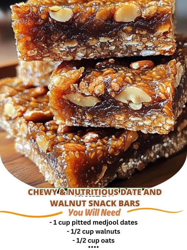 Chewy & Nutritious Date and Walnut Snack Bars are packed with goodness ...